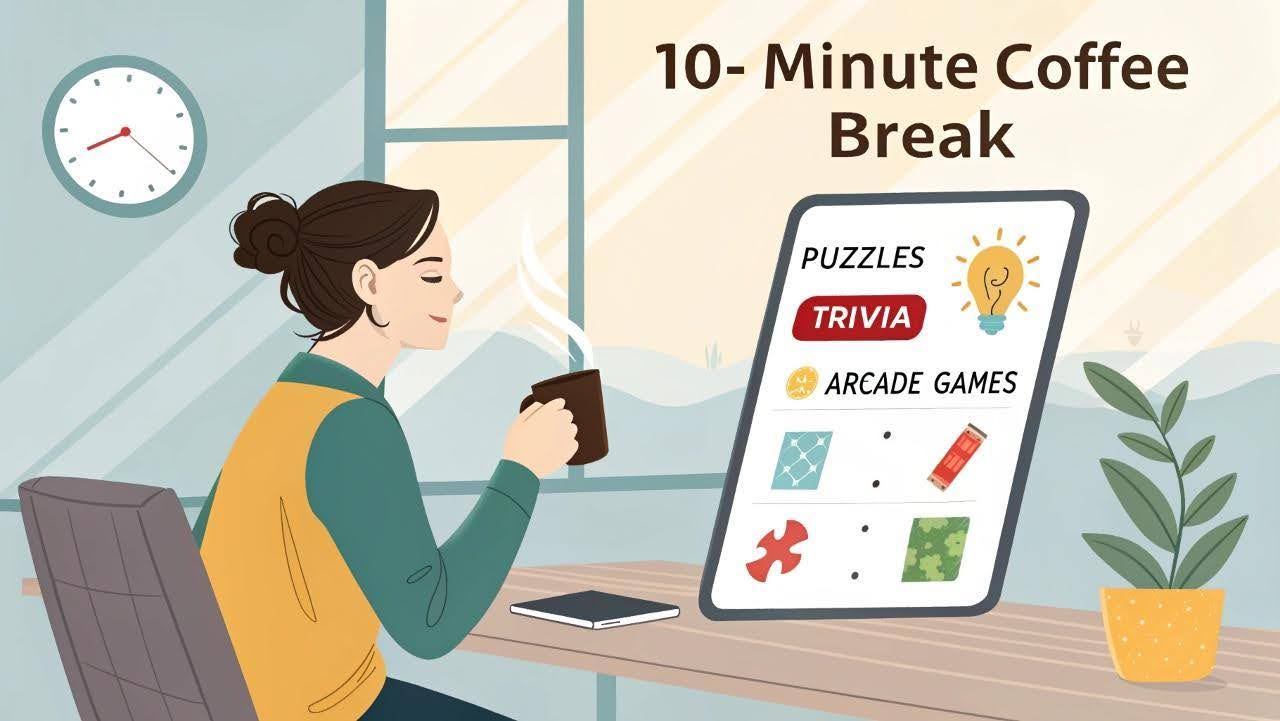 What Are the Games to Play on Your 10-Minute Coffee Break? - Rarefied Tech